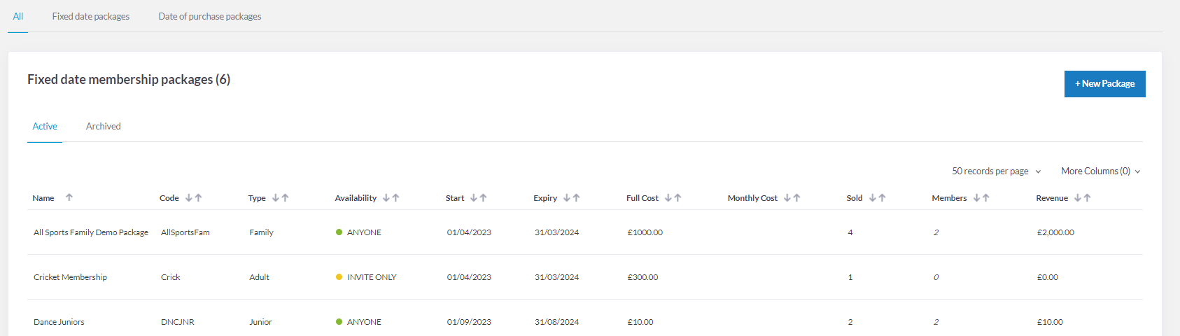 Membership Renewal Process for Fixed Date Packages – ClubSpark