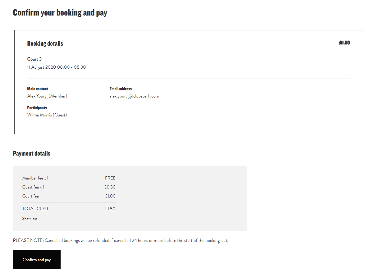 How to Make a Booking or Reservation on the Booking Website – ClubSpark